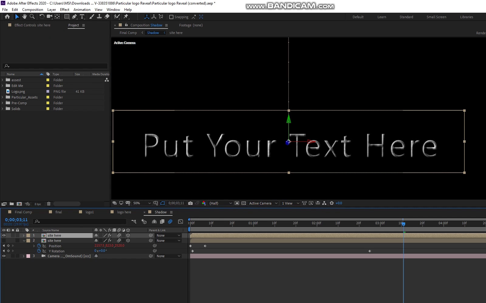 Simple Logo Animation After Effects Template