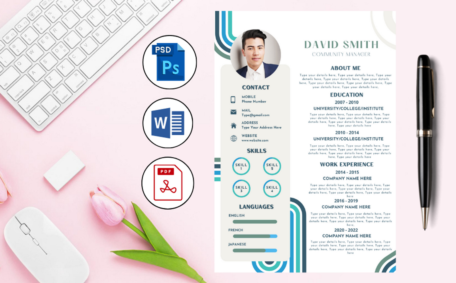 Two Professional, Modern & Creative Editable Resume CV Templates