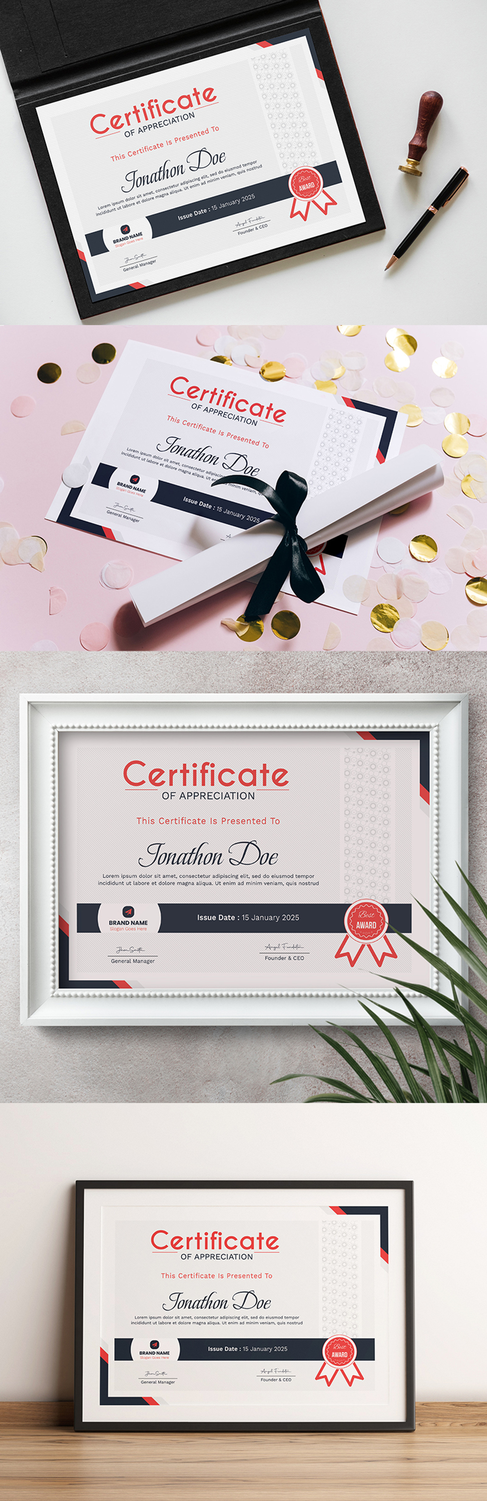 Certificate of Appreciation Template | Modern Smart looking ...
