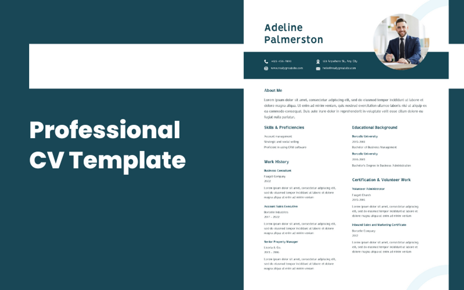 Mint Blue Professional Digital Marketing Resume Template