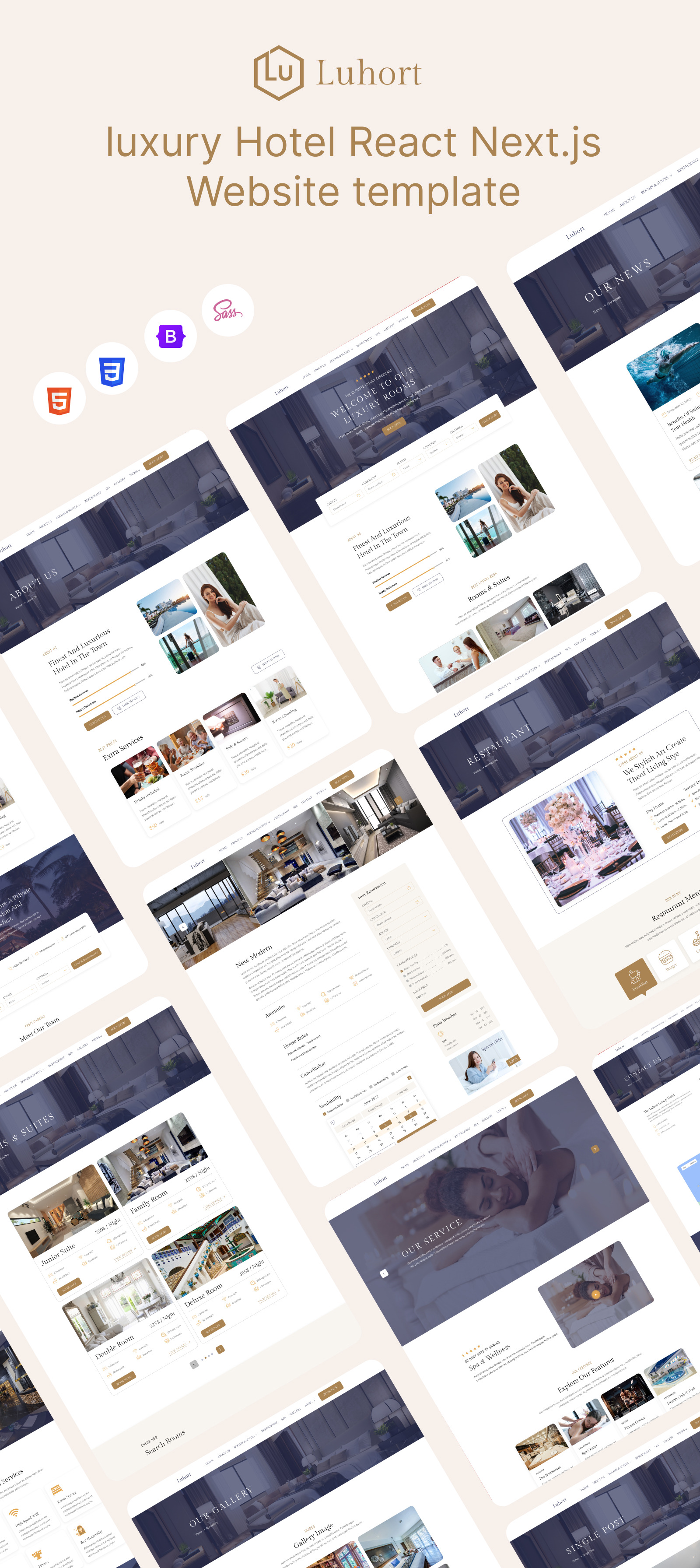 Luhort - Luxury Hotel HTML5 Template - TemplateMonster