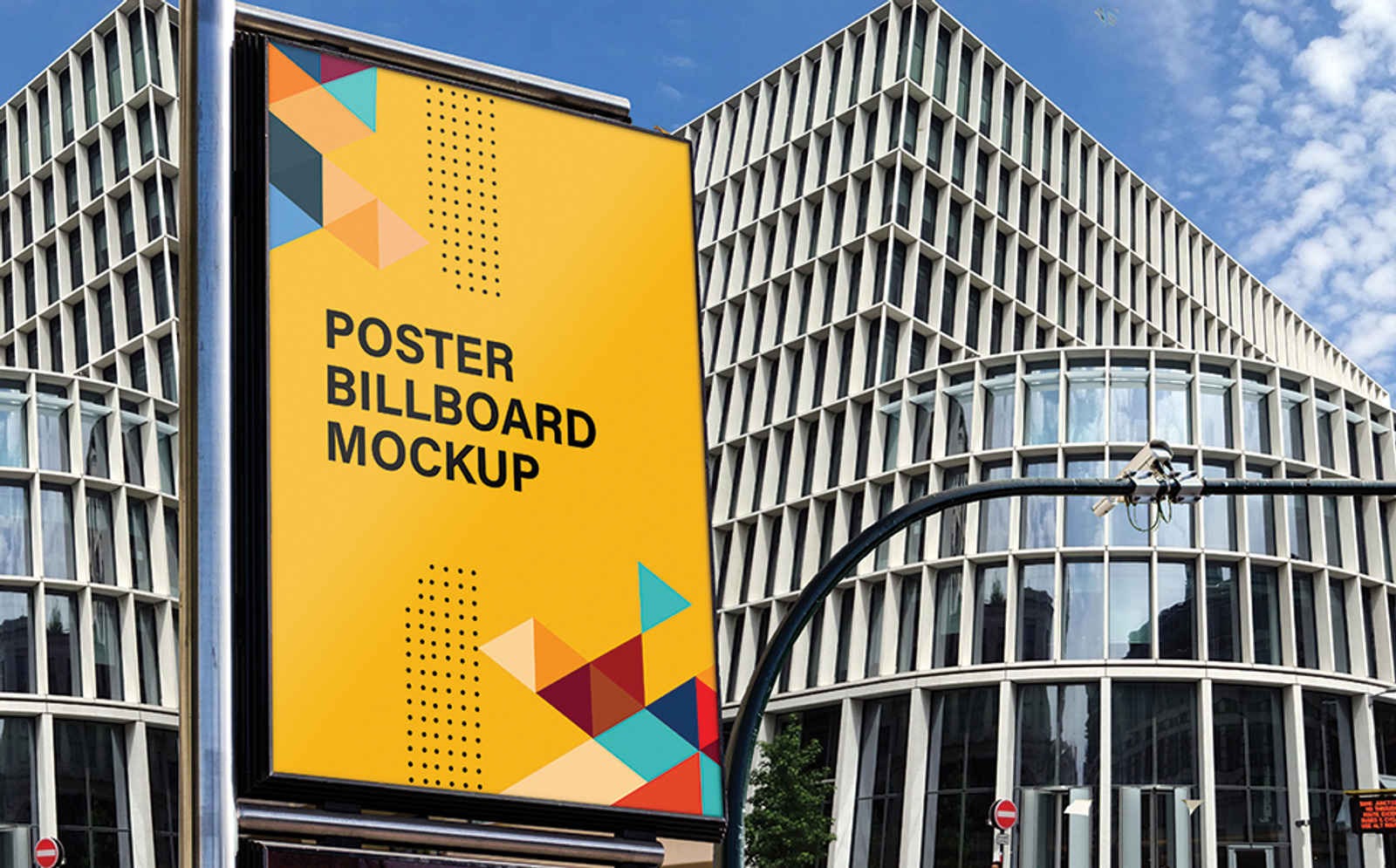Creative-Poster-Board billboard Mockup - TemplateMonster