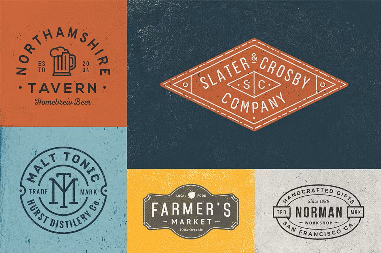 Set of 10 Vintage Logos/Badges Free #293661 - TemplateMonster