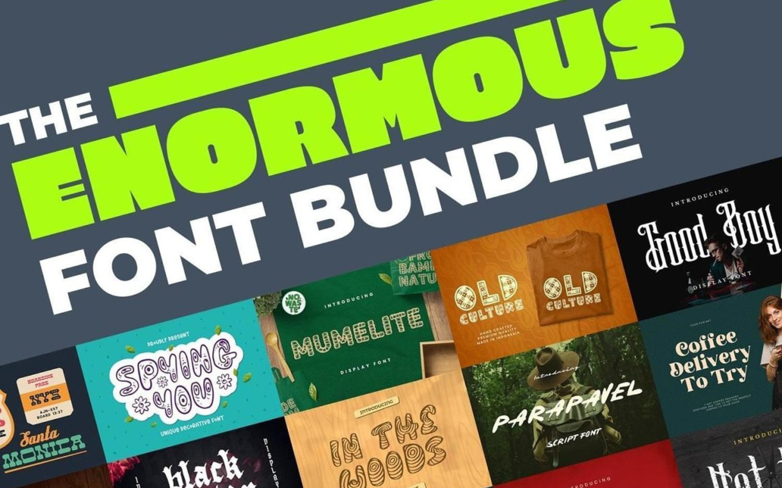 Paquete de fuentes enormes: más de 100 fuentes únicas, creativas ...