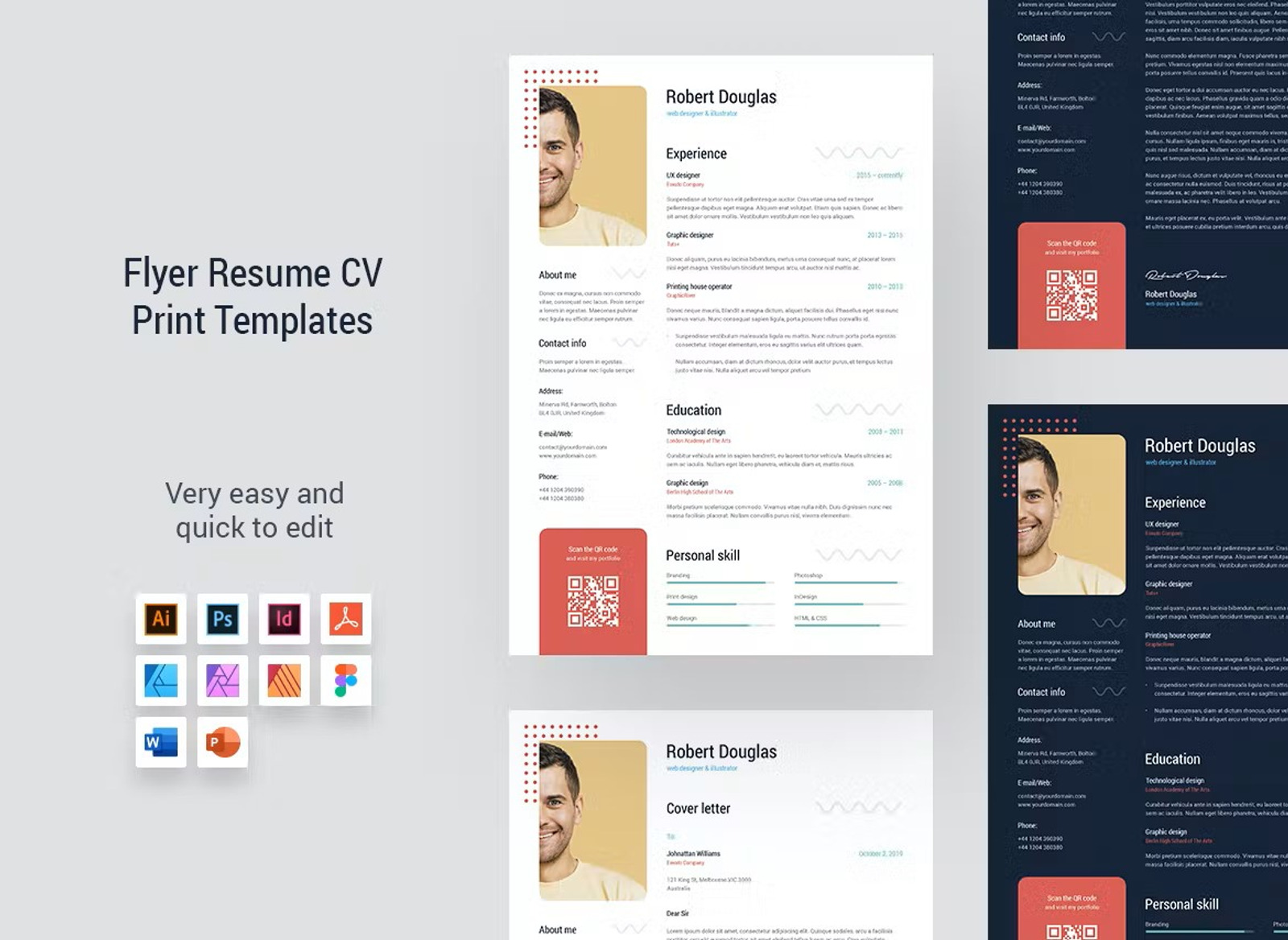 Printable Resume flyer Free #294037 - TemplateMonster