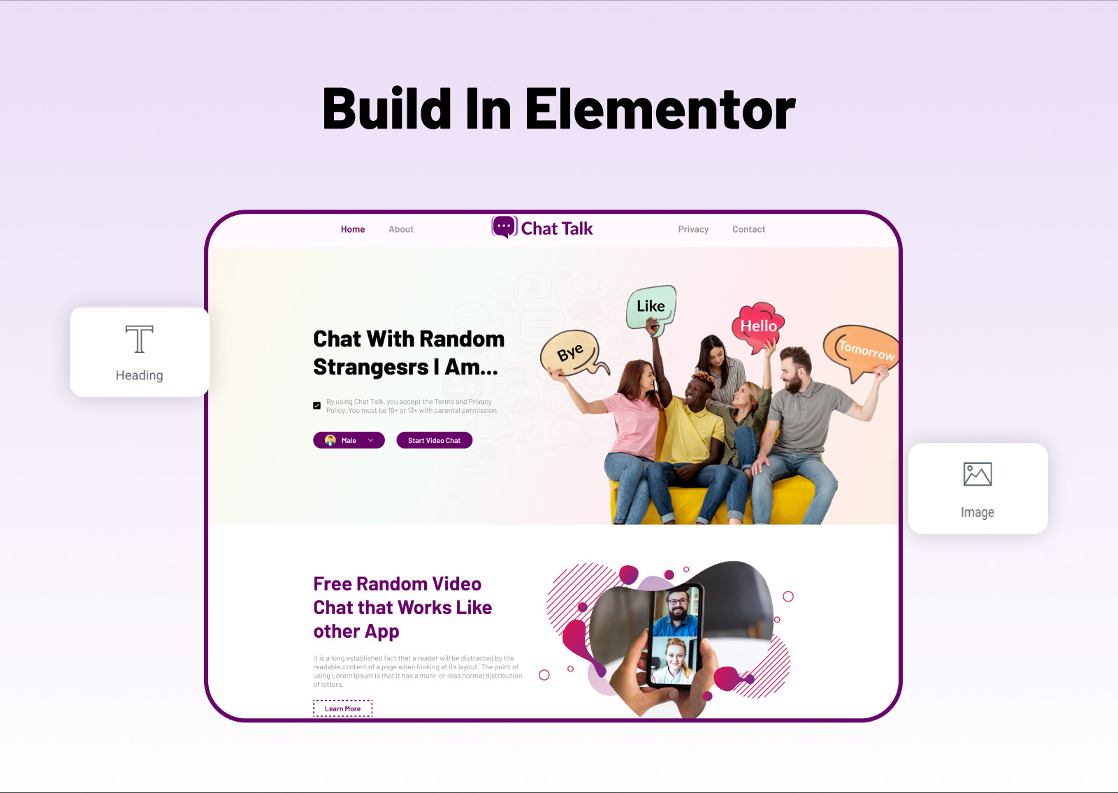 Chat Application Landing Page #387638 - TemplateMonster