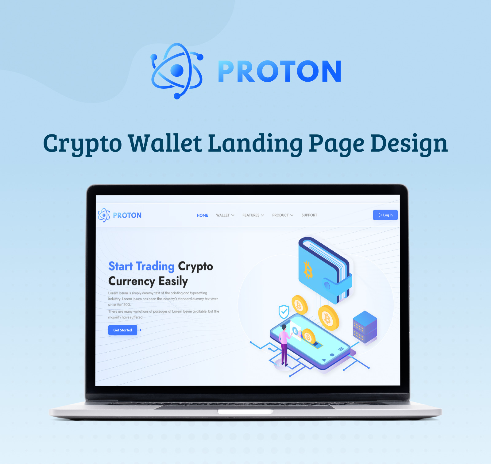 Crypto Wallet - Landing Page Figma Kit - TemplateMonster