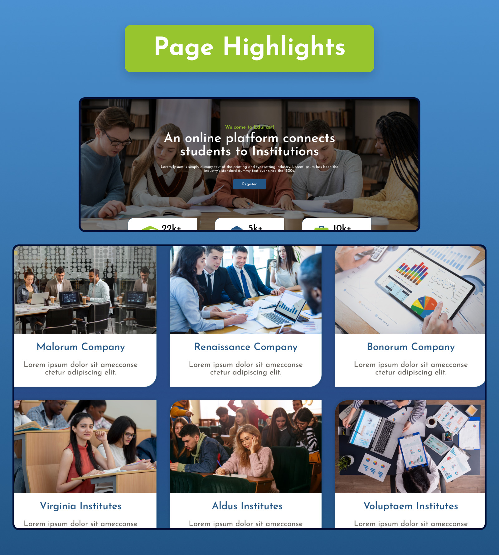 Edu-Fi - Institute Finder Website Figma Kit - TemplateMonster