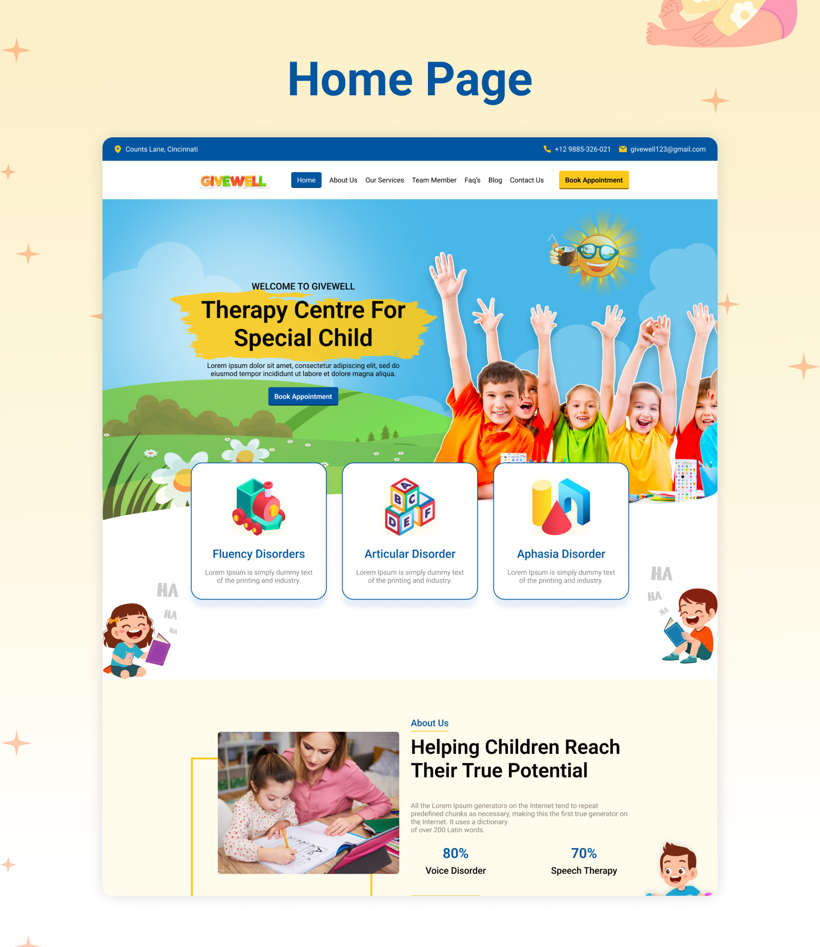 Give Well - Child Therapy Elementor Kit - TemplateMonster