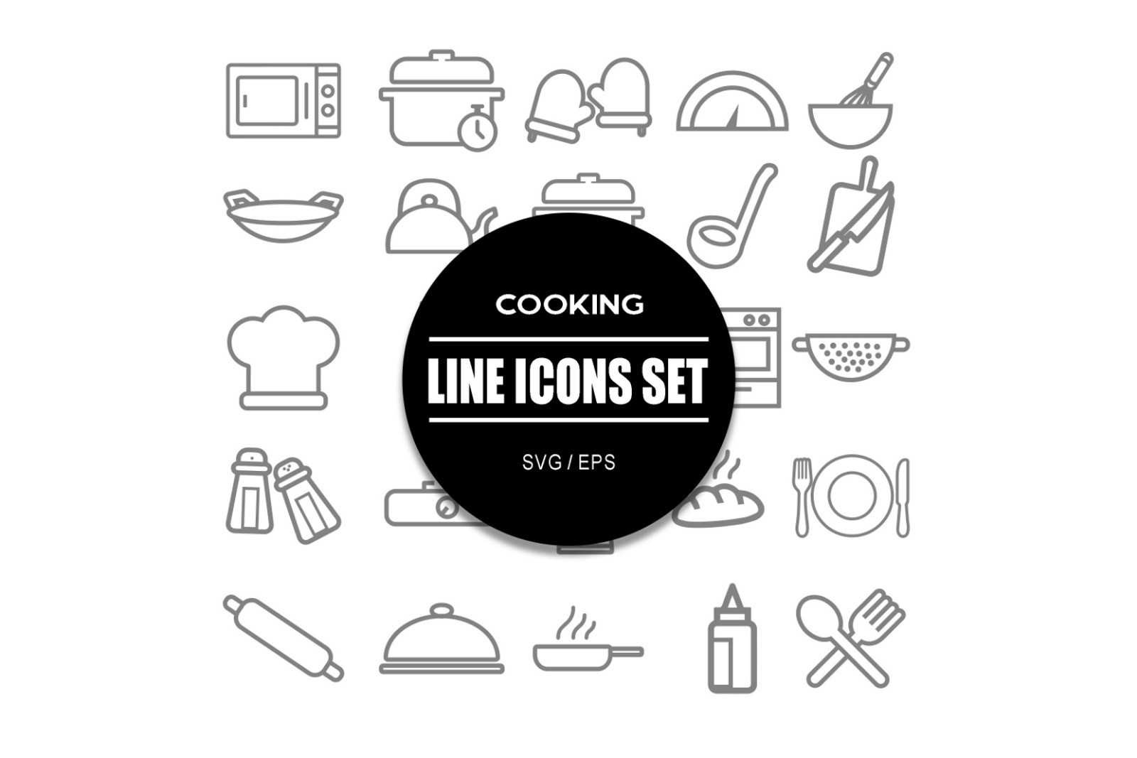 Cooking Icon Set Food Icons Bundle #322608 - TemplateMonster