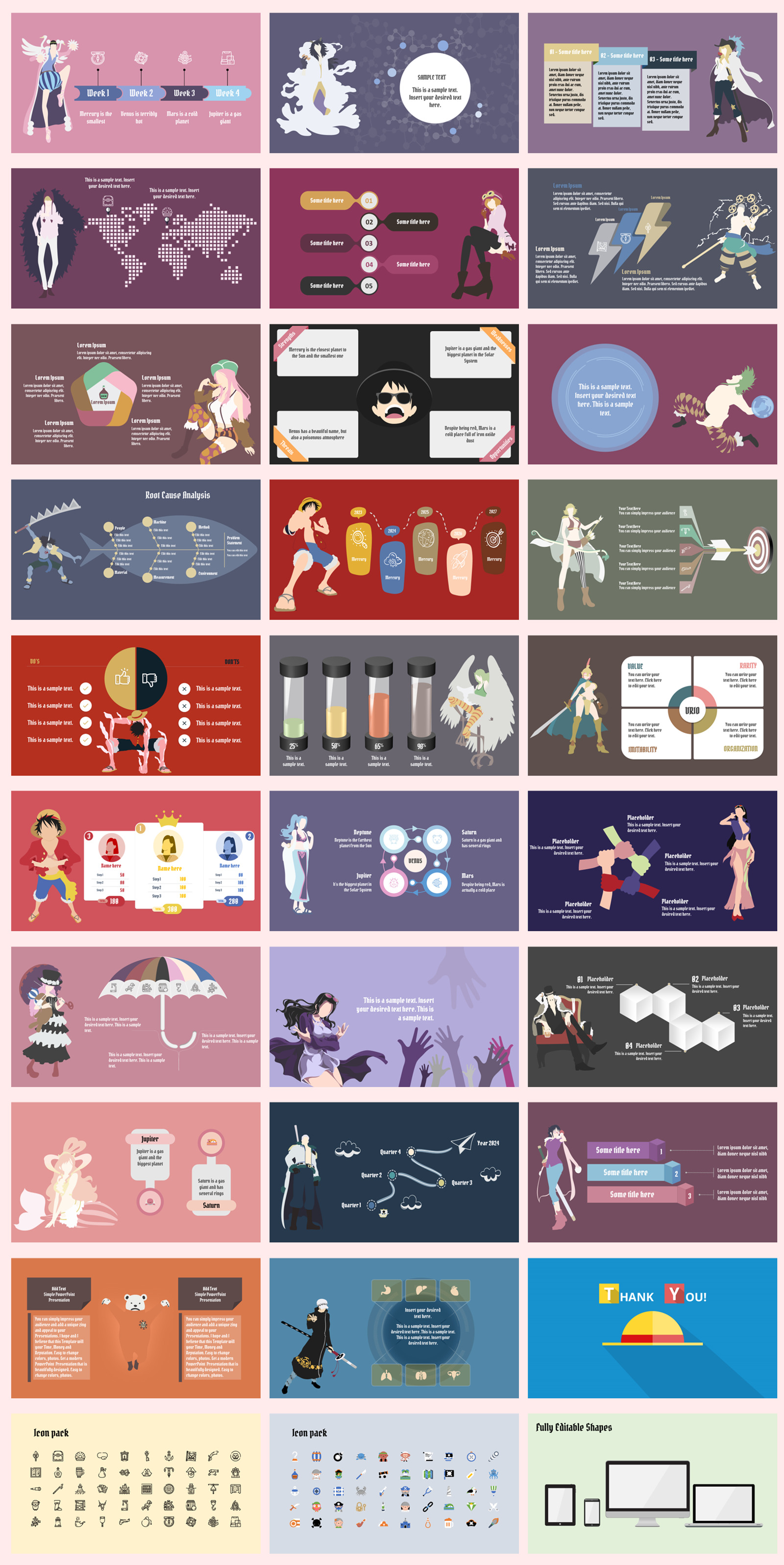 One Piece Anime PowerPoint Template #325001 - TemplateMonster