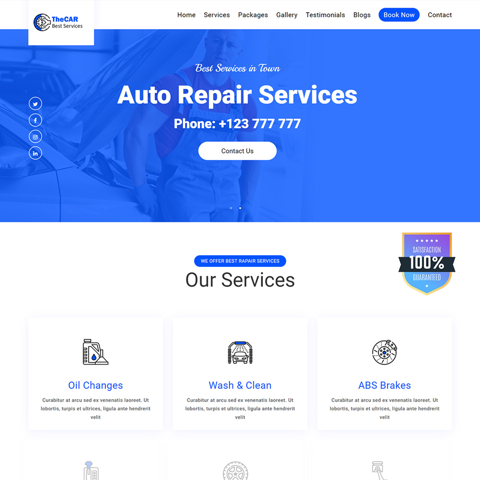 Thecar - Car Repair Landing Page Template - TemplateMonster