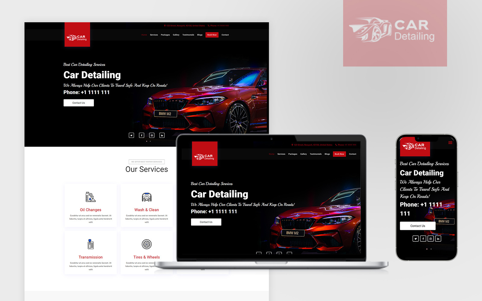 Car Detailing & Auto Service Landing Page Template