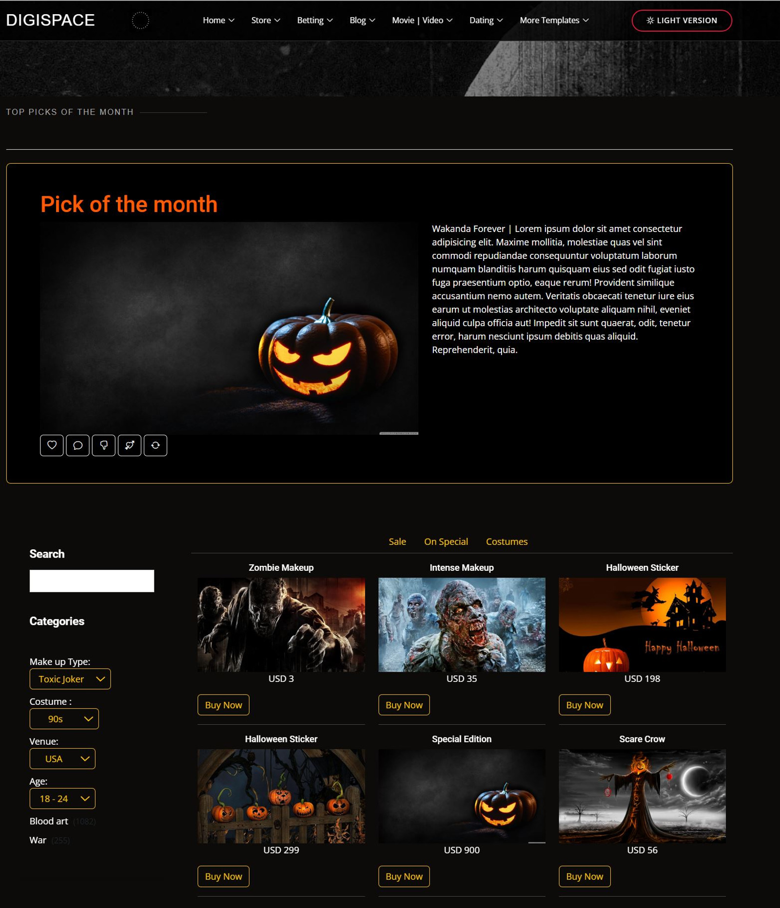 Digispace Bootstrap Multipurpose HTML Website Theme