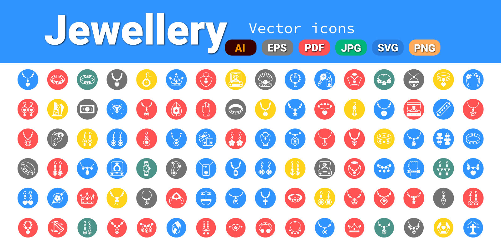 Jewellery Elements Icons Pack | AI | EPS | SVG