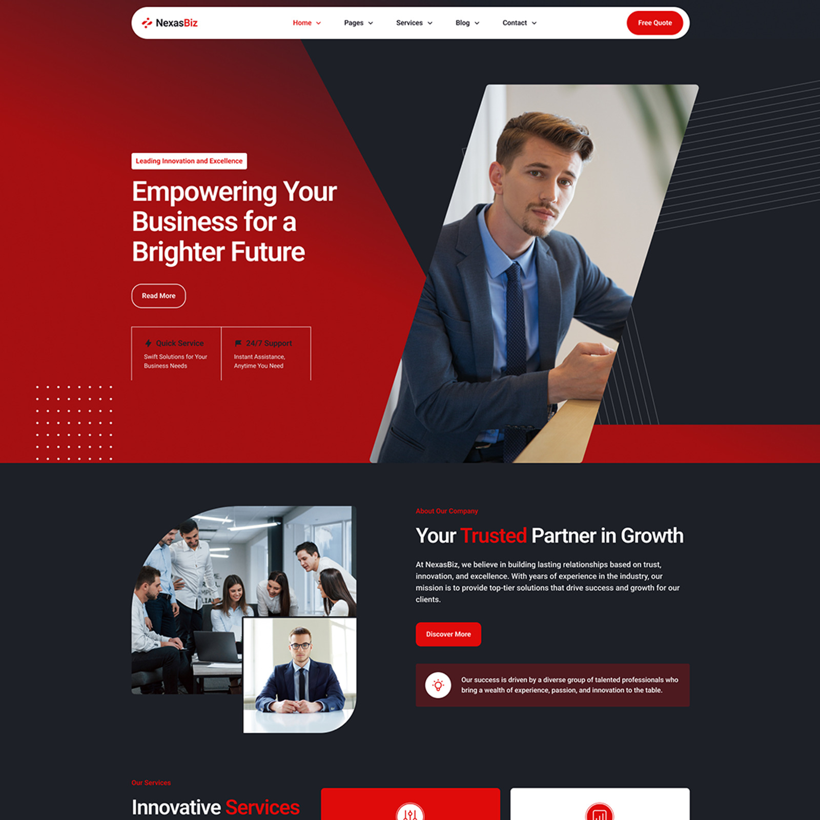 Nexasbiz Business Responsive WordPress Theme