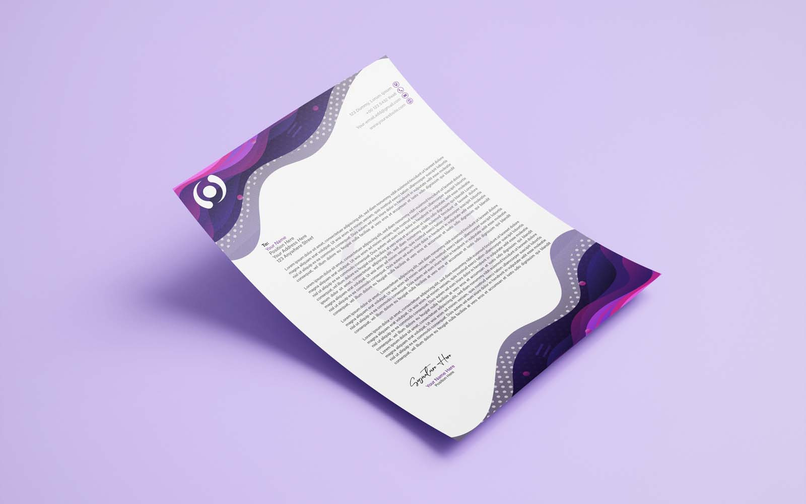 Creative Gradient Liquid Abstract Letterhead - Corporate Identity