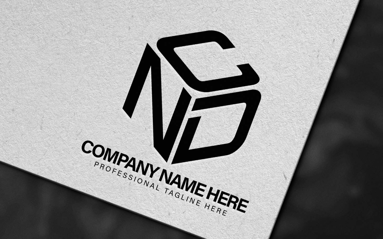NDC three letters creative logo with hexagon - Brand Identity