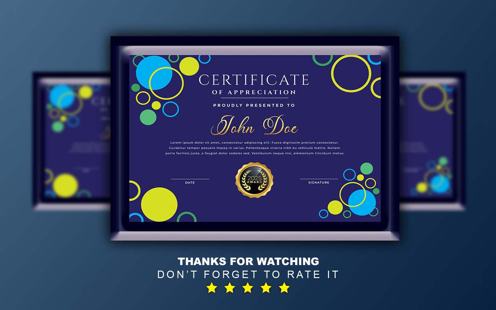 Professional And Modern Creative Colors - Certificate Template