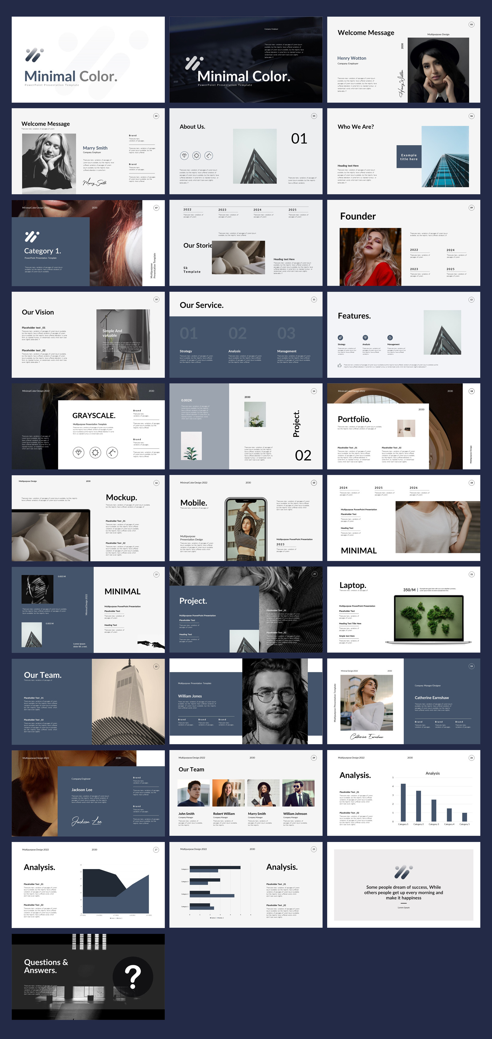 Minimal Color PowerPoint Presentation template