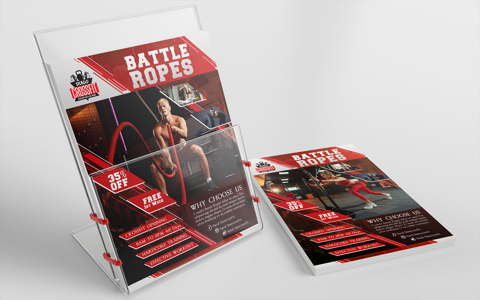 Hardcore Crossfit Flyer Gym Design #299711 - TemplateMonster