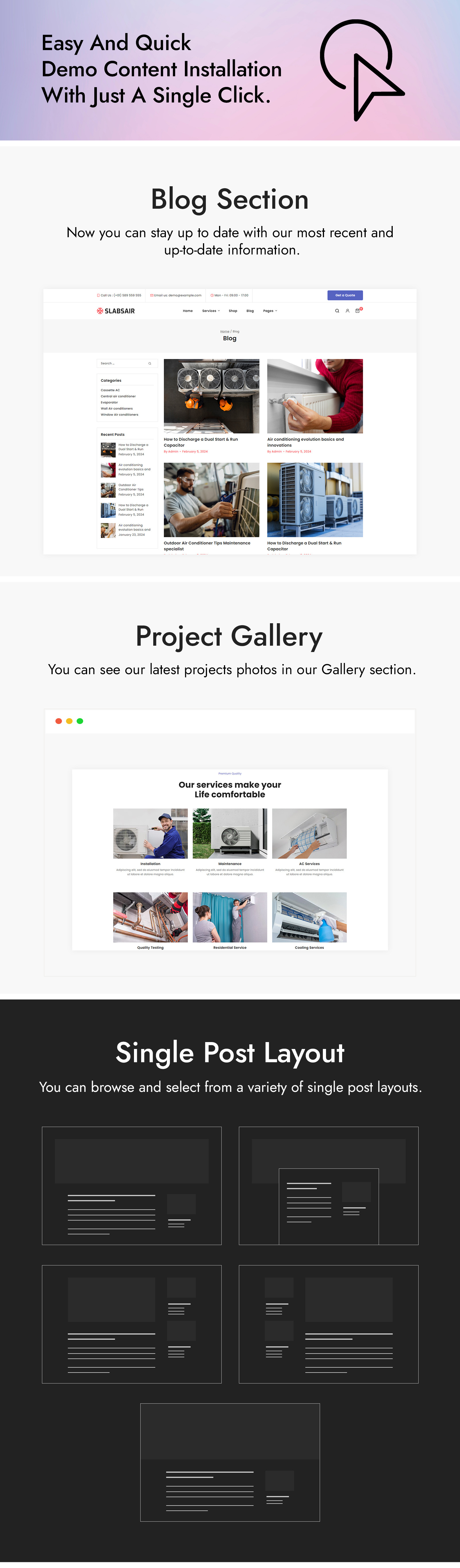 Slabsair - Air Conditioning & Heating WordPress Theme