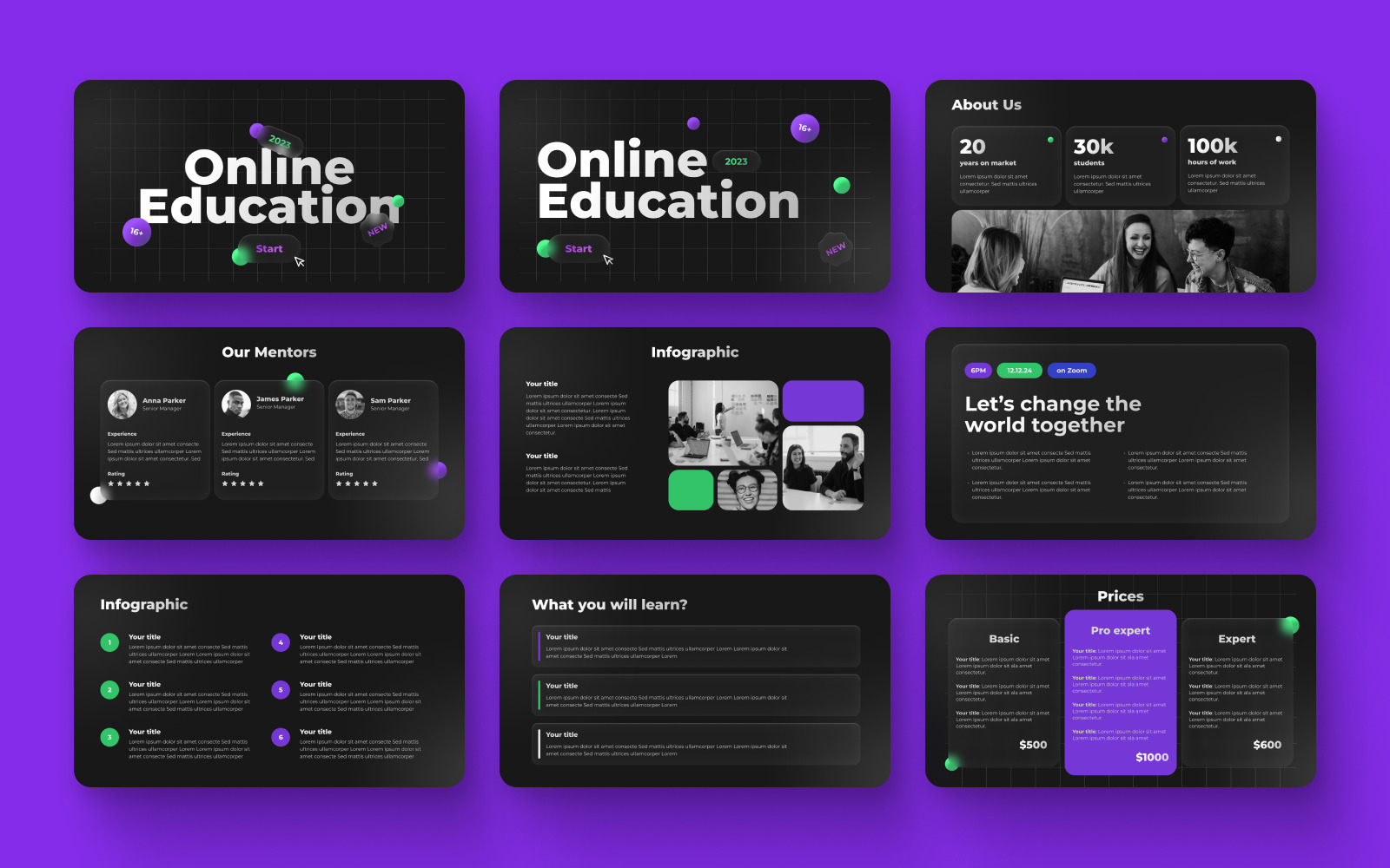 Online Education - PowerPoint Presentation Template