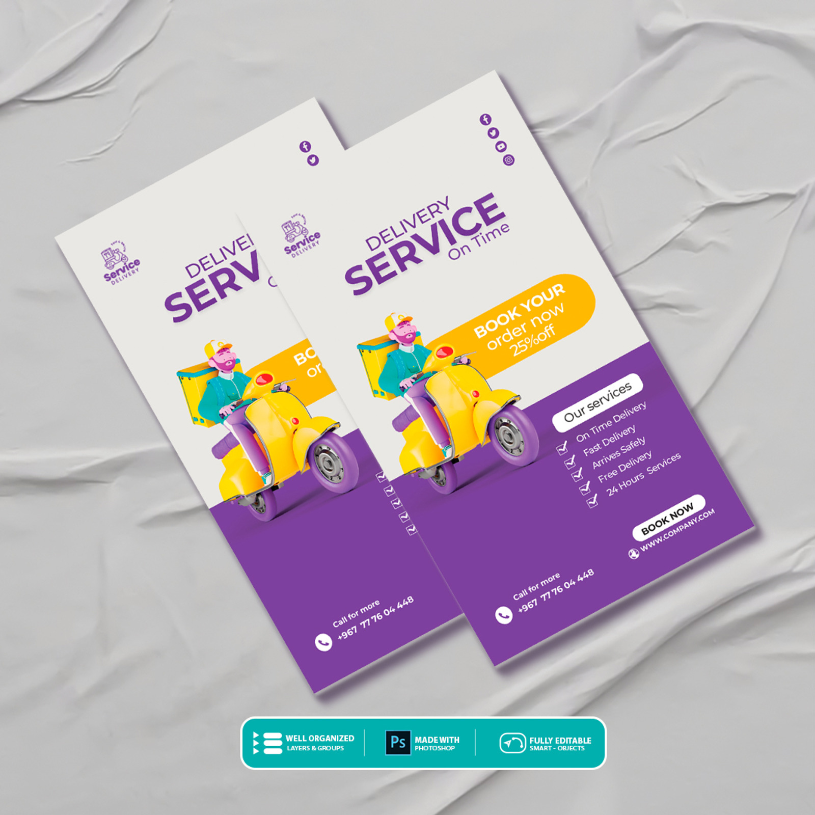 Delivery Company Identity Template Dl - TemplateMonster
