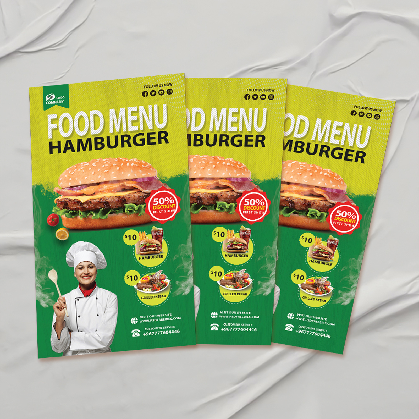 Fast Food Restaurant Menu Flyer Banner - TemplateMonster