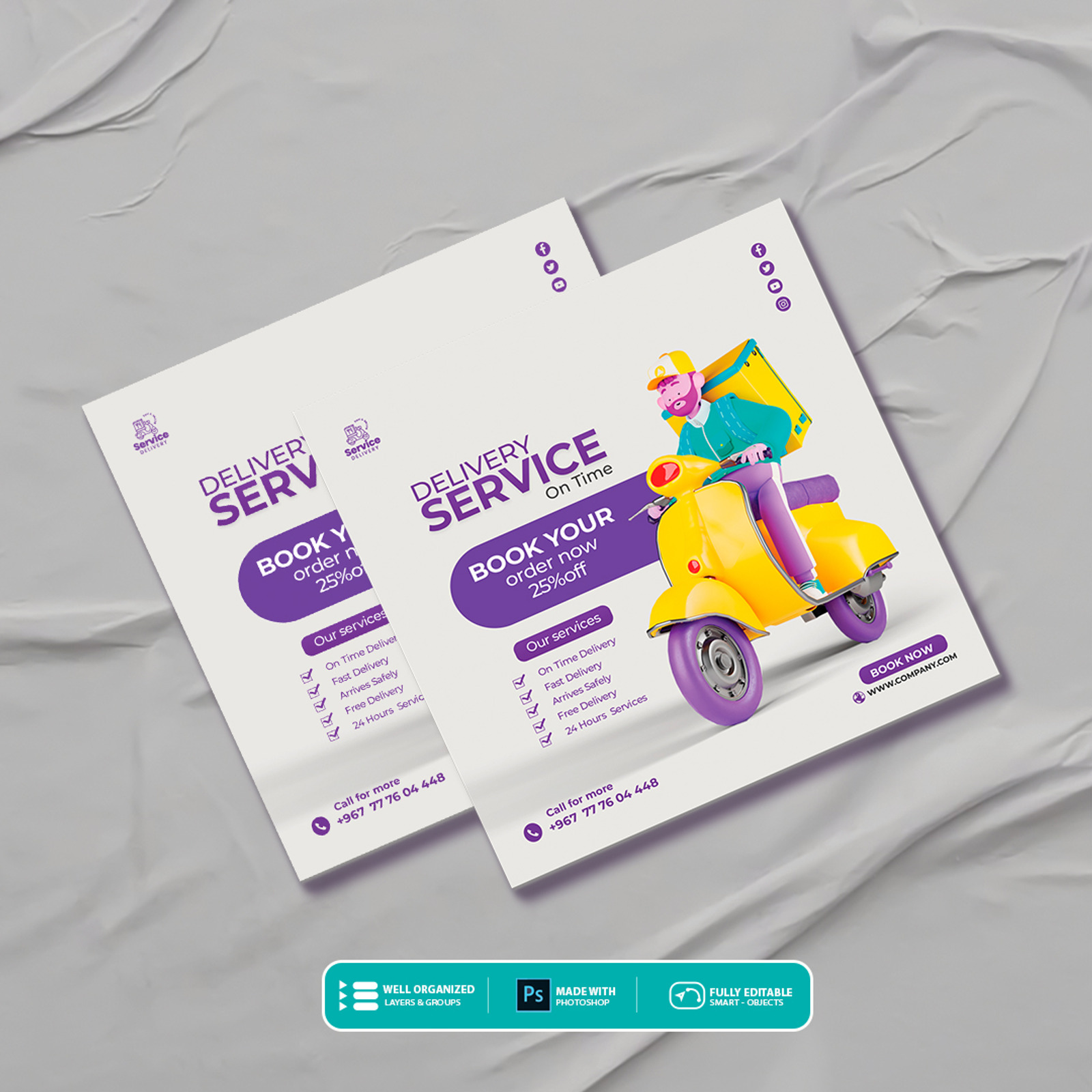 Delivery Company Identity Template #307472 - TemplateMonster