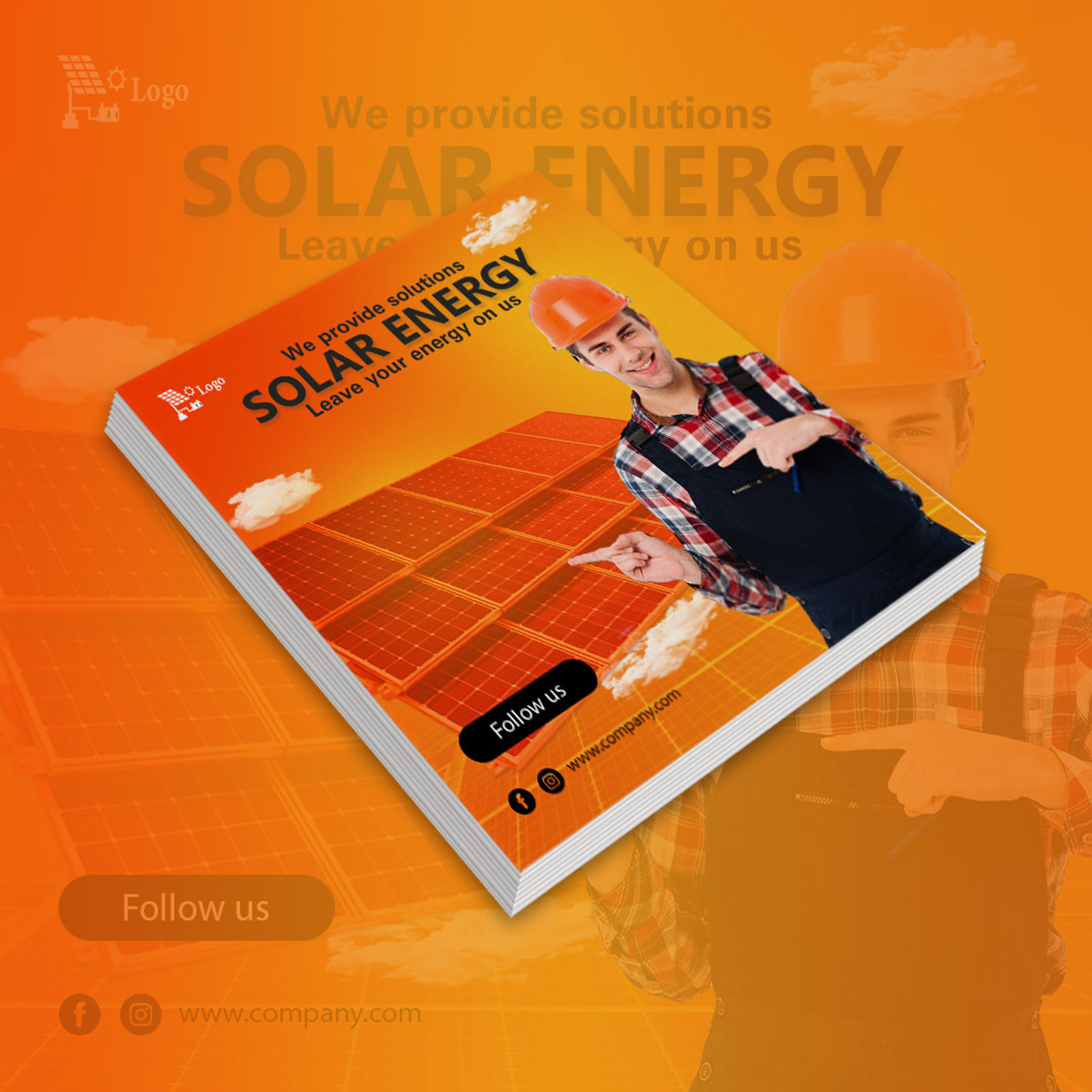 Renewable Solar Energy Flyer Template - TemplateMonster