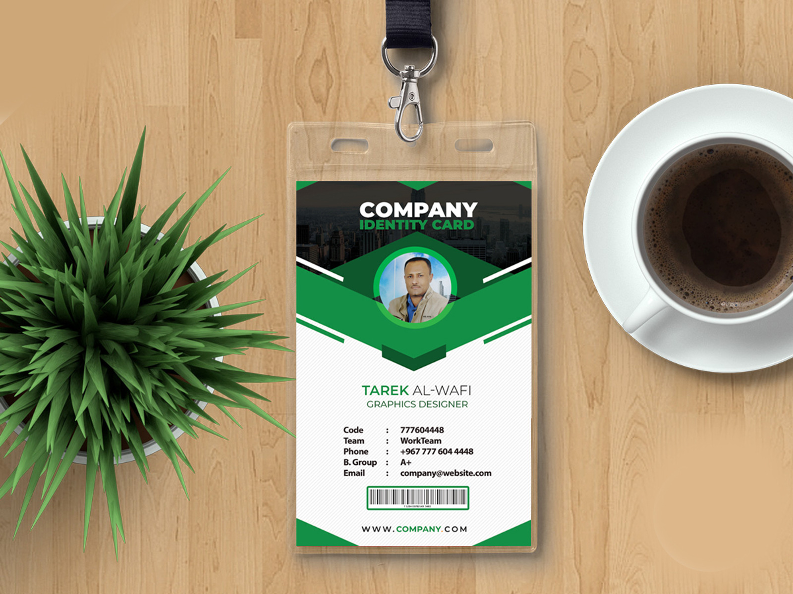 Identity Card Form - For Companies And Institutions - Green
