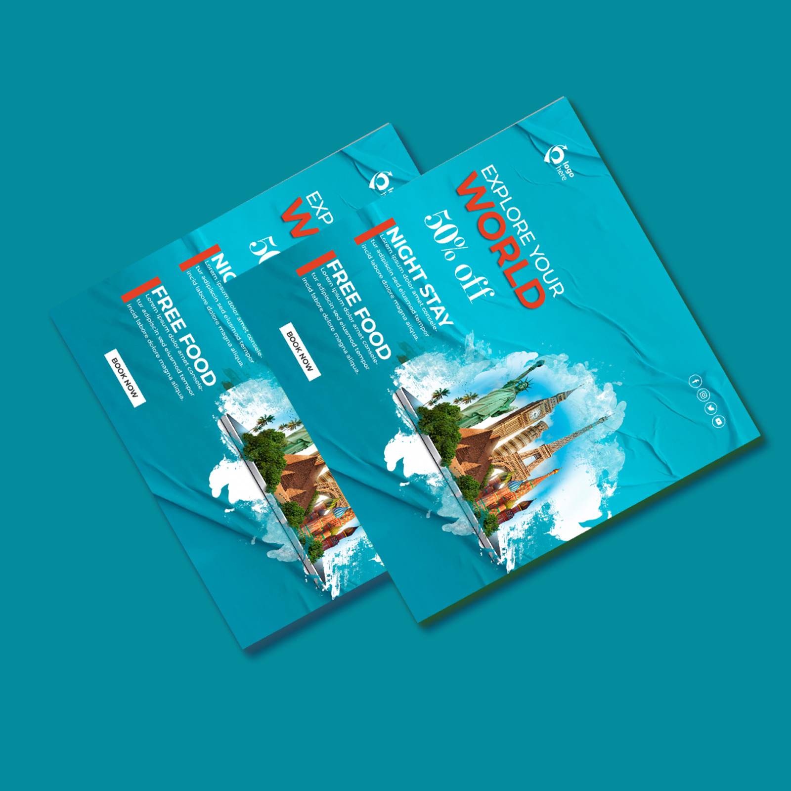Tourist Travel Agency Flyer Template-Another Model