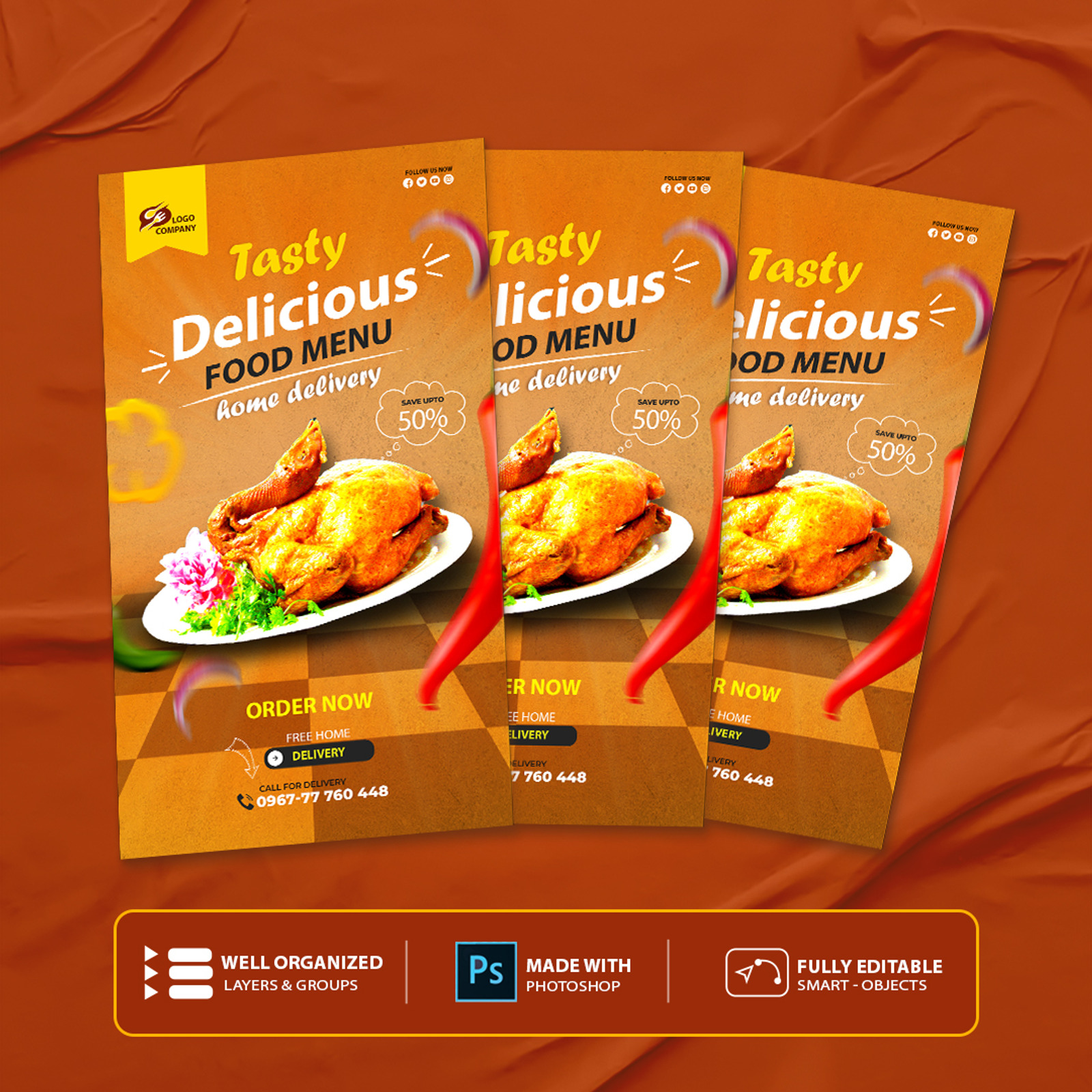 Another Fresh Chicken Meat Menu Restaurant Template