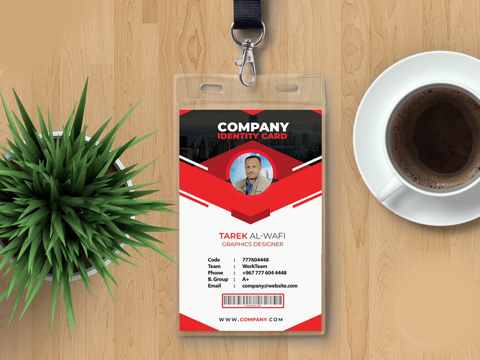 Identity Card Form - For Companies And Institutions - Red
