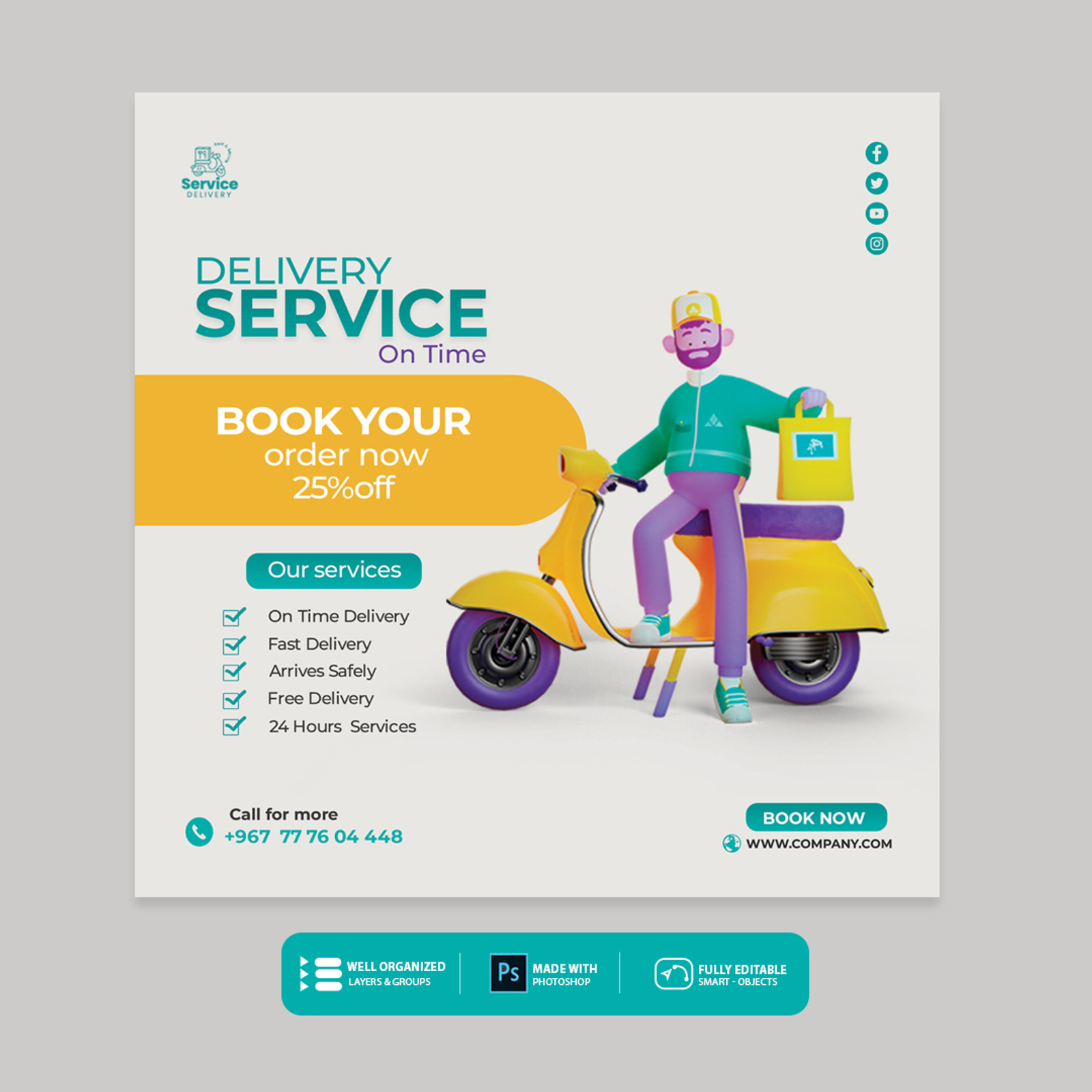 Shipping And Delivery Company Flyer Template