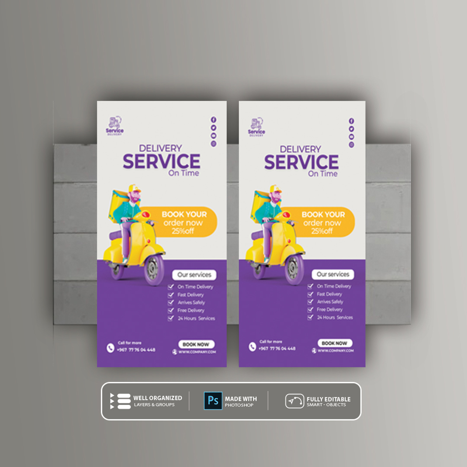 Delivery Company Identity Template Dl - TemplateMonster