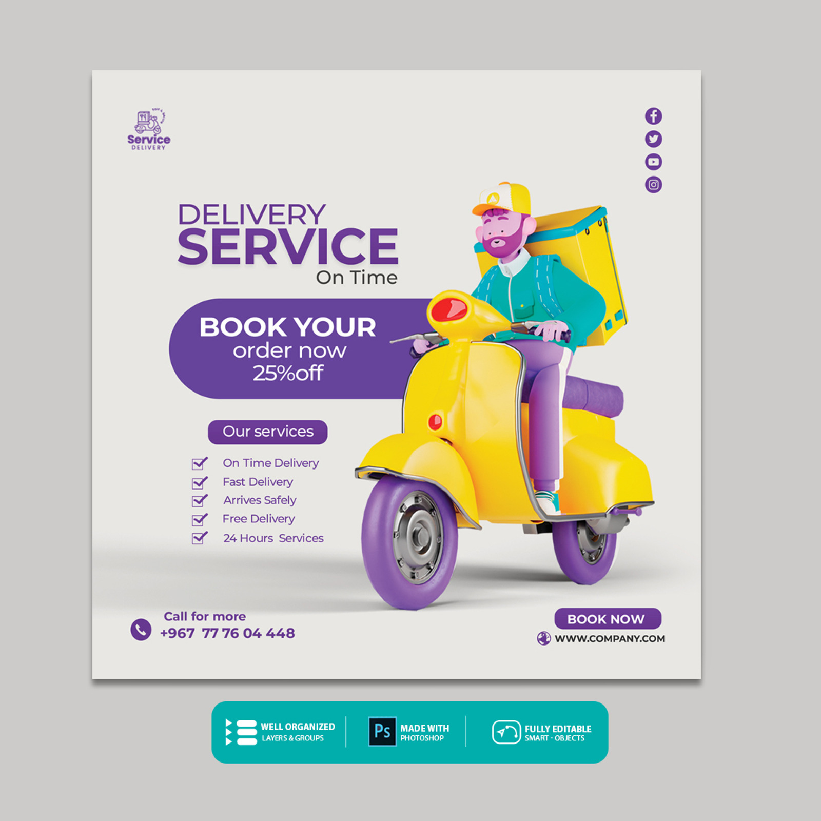 Delivery Company Identity Template #307472 - TemplateMonster