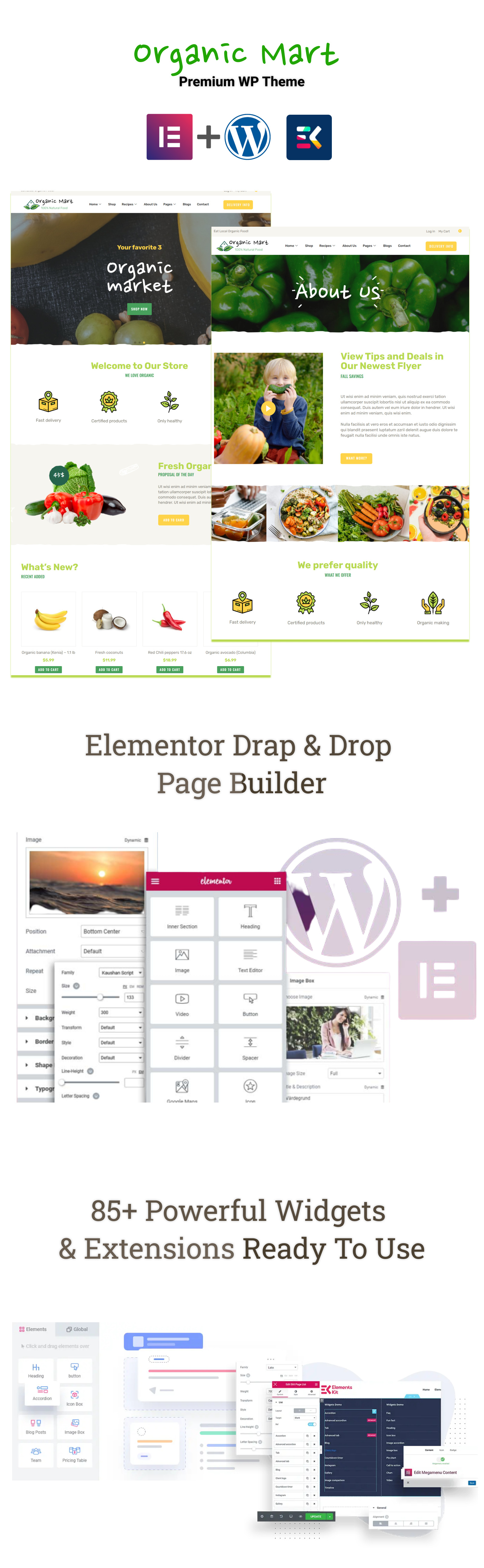 Organic Mart, organic food and Organic store WP Theme