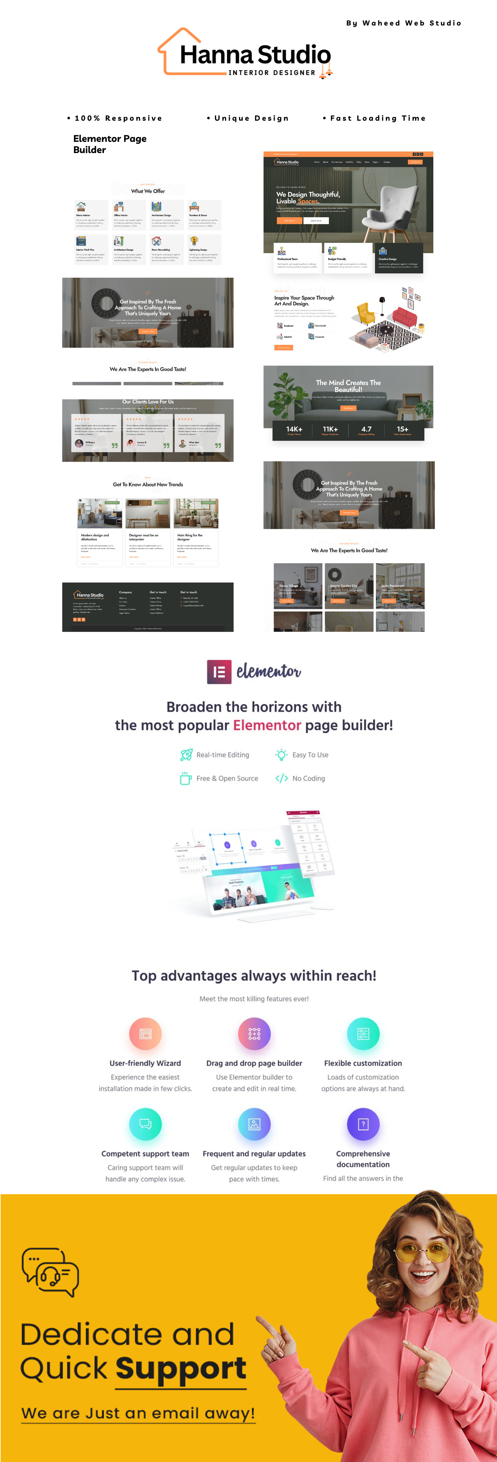 Hanna Studio - Interior Design WordPress Theme