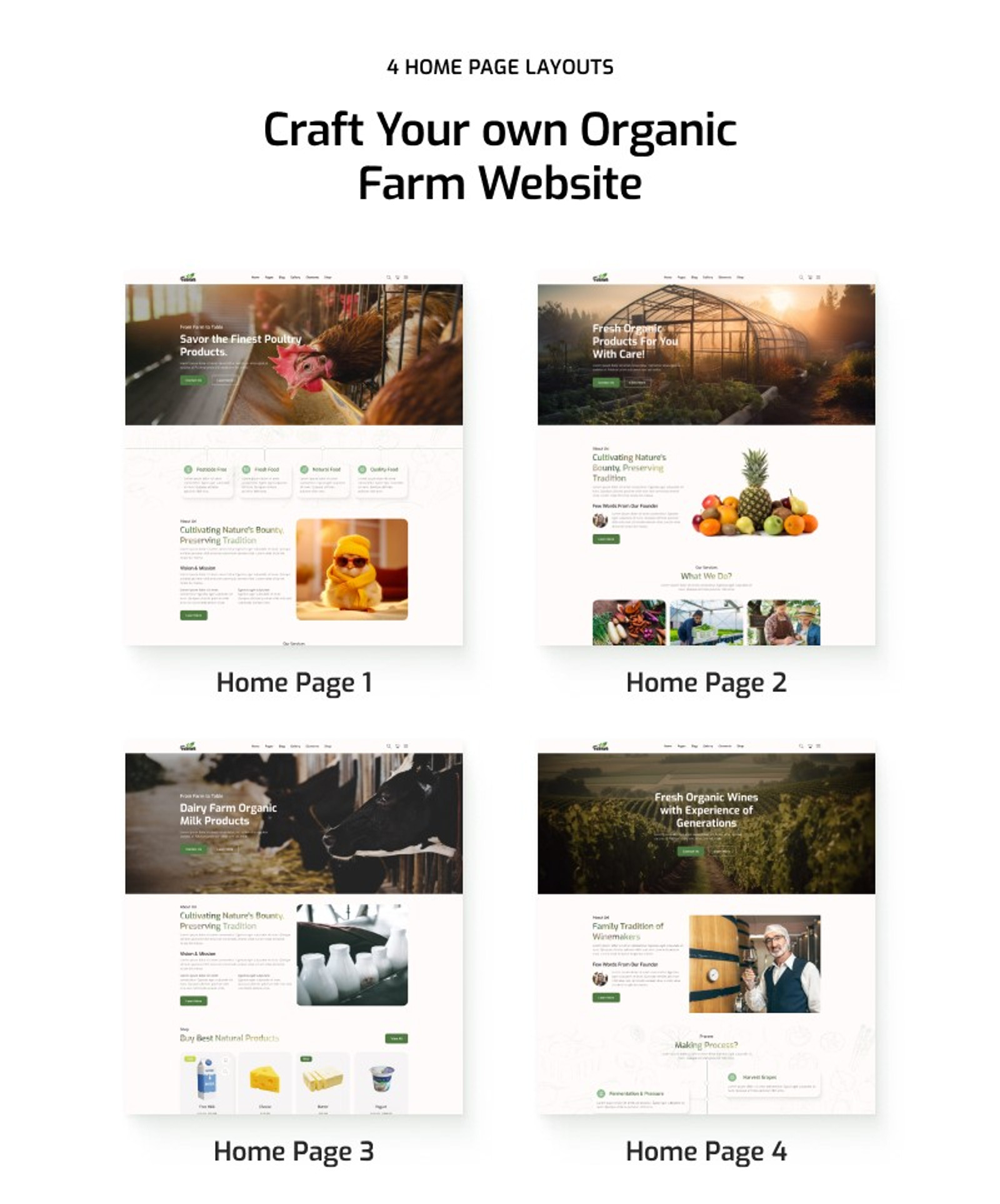 Farmer - Organic Farm HTML5 Website Template