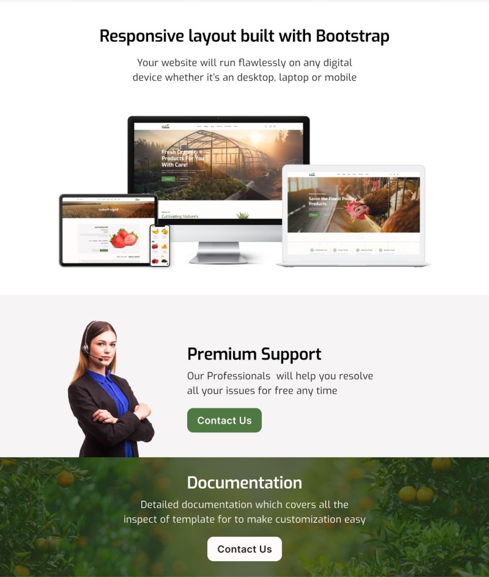 Farmer - Organic Farm HTML5 Website Template