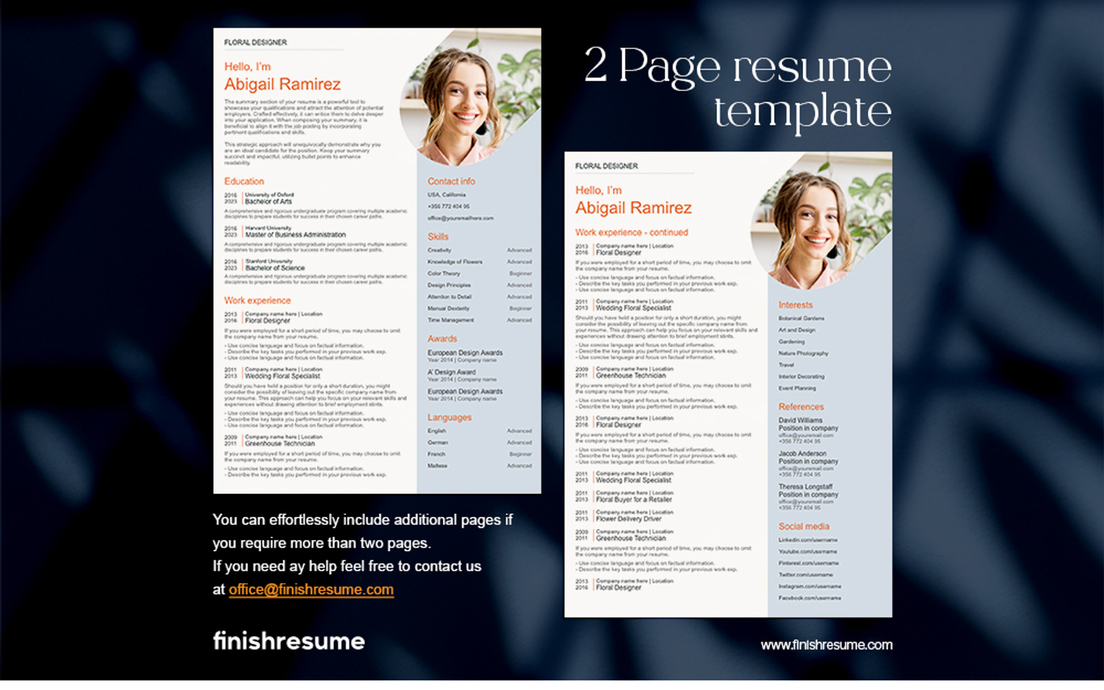 Floral Designer Resume Template | Finish Resume