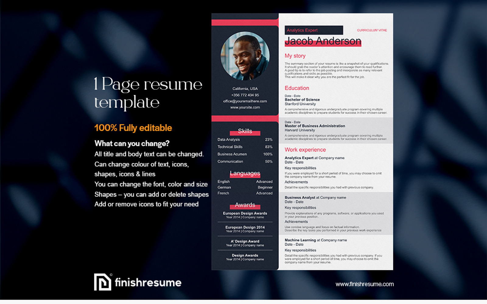 Analytics Expert resume template | Finish Resume