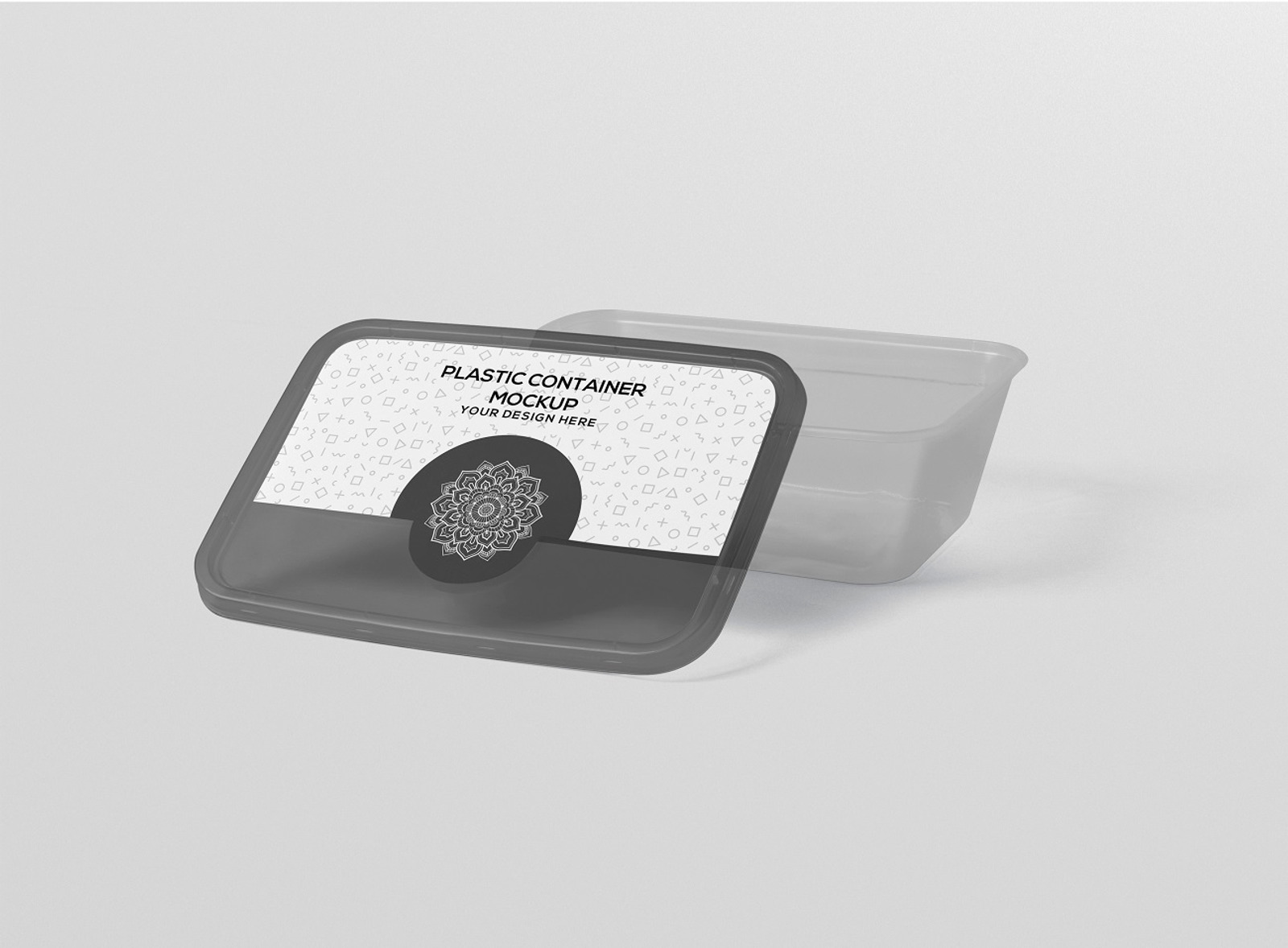 Rectangular Plastic Container Mockup - TemplateMonster