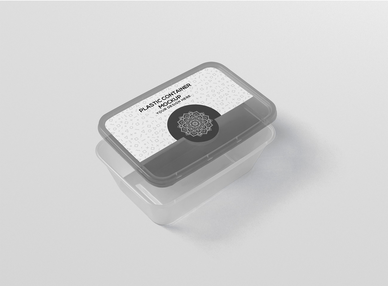 Rectangular Plastic Container Mockup - TemplateMonster