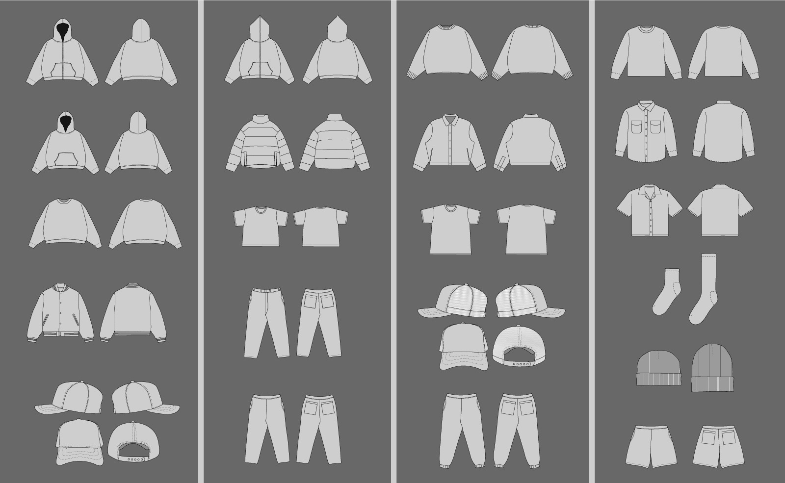 Vector Apparel Mockup Collection | Fashion Illustration