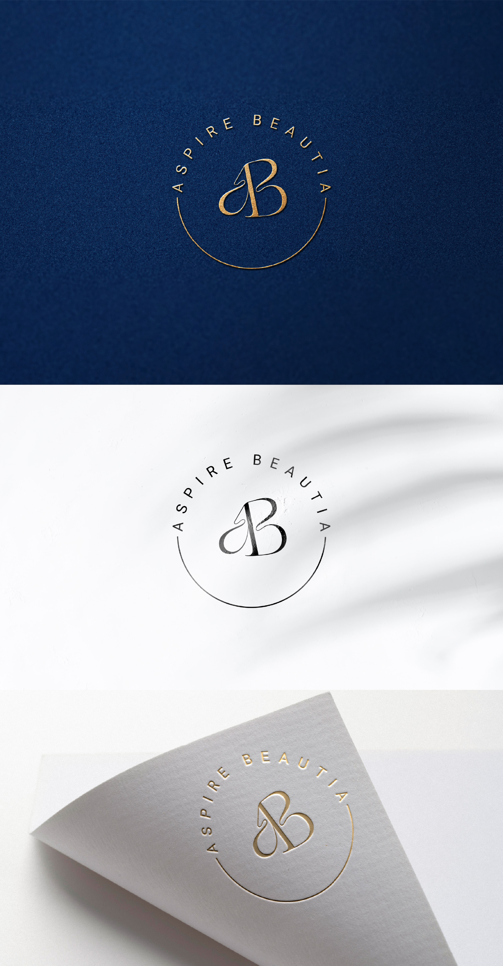 Letter AB fashion beauty logo design template