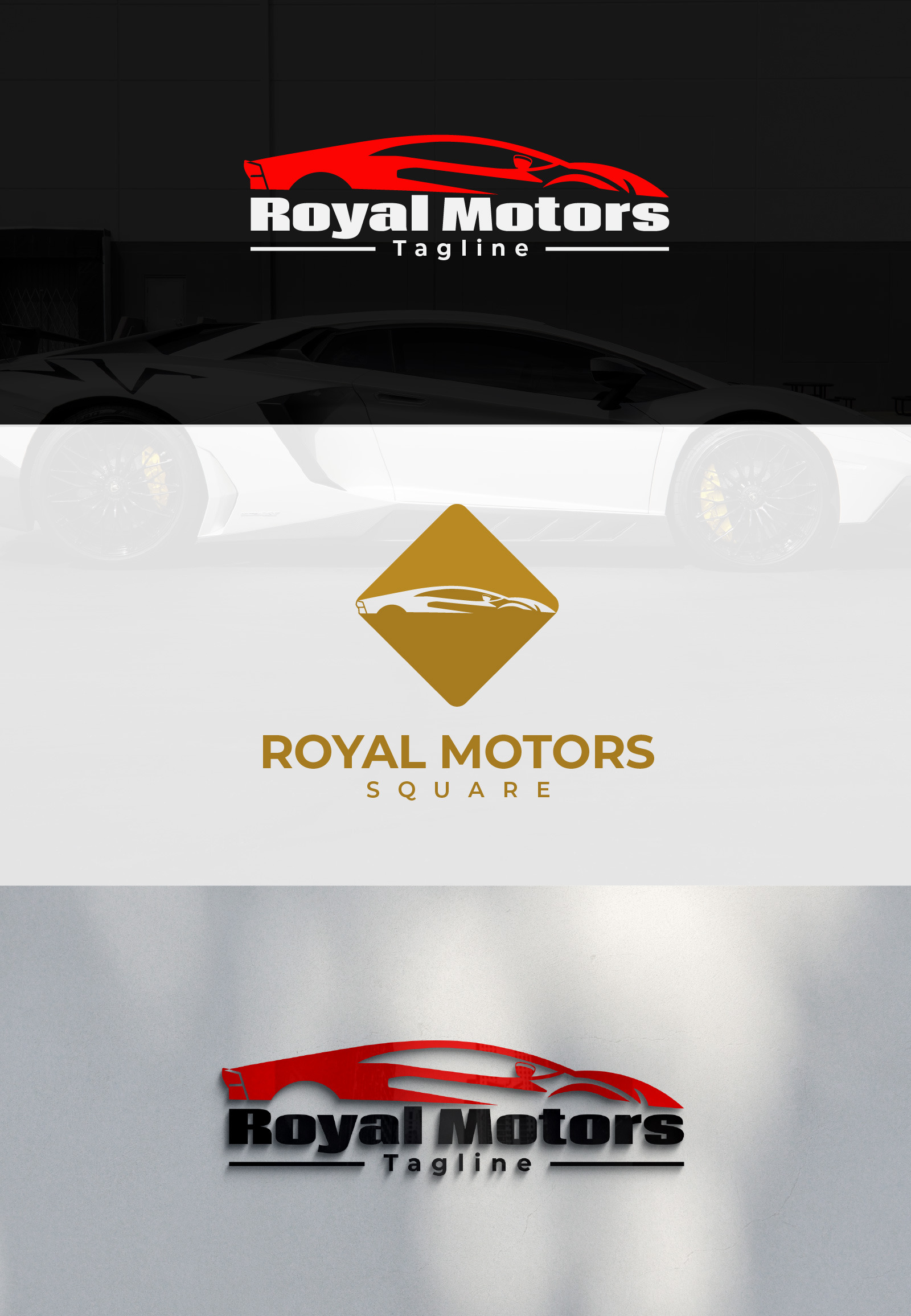 Royal Motors Lamborghini Car Logo Design - TemplateMonster