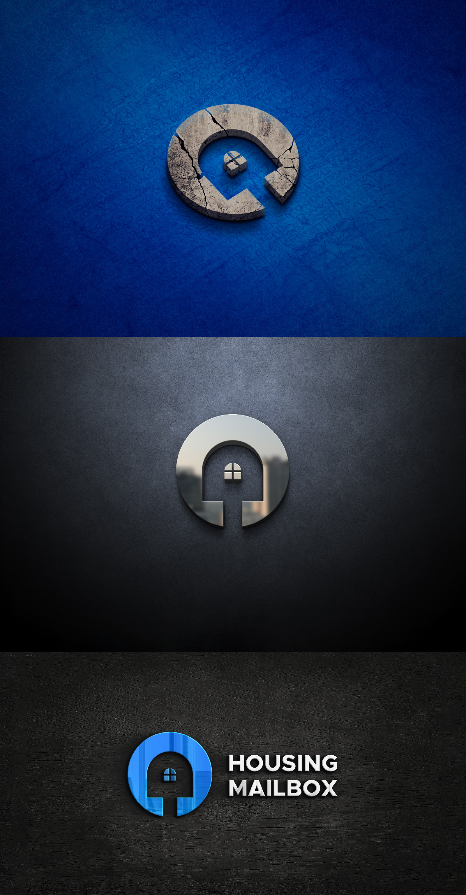 Housing Mail Box Minimalist Logo Design Template